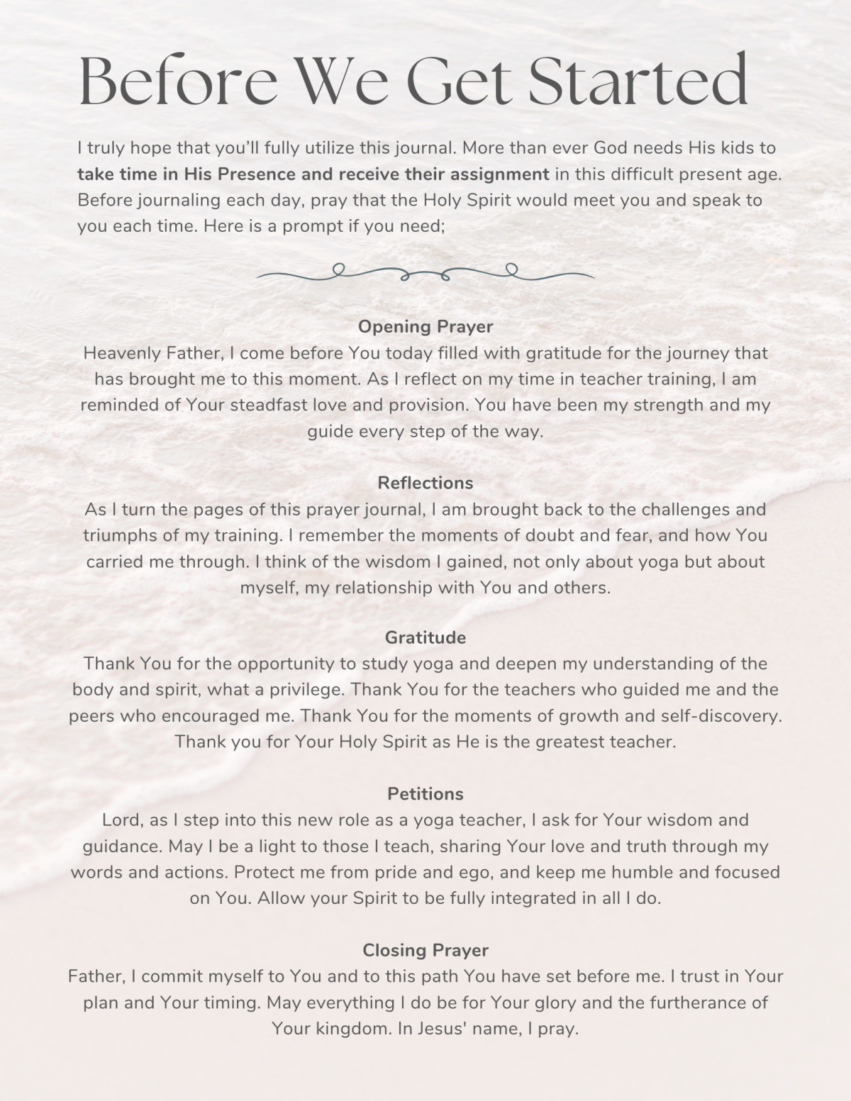 Fan the Flame Prayer Journal - Christian Yoga Association